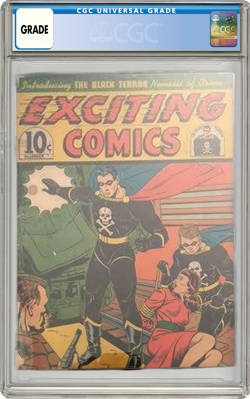 Nedor Publications Exciting Comics #9 (The Black Terror) Comic Book CGC ...