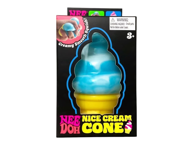 NeeDoh Nice Cream Ice Cream Cone Squishy Fidget Toy Blue - US