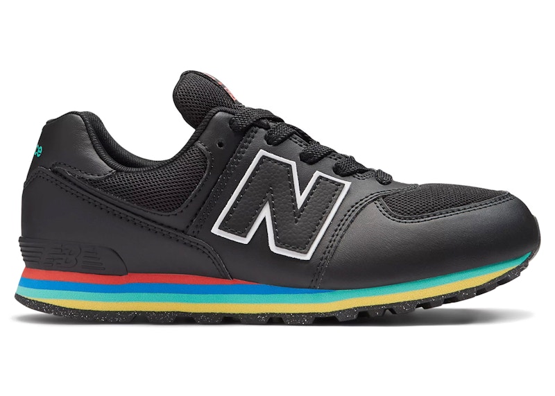 New Balance 574 Black Multi (GS) - GC574KIF - KR