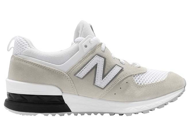 New Balance 574 Grey White Black Midsole Men's Trainers - MS574STWD - GB