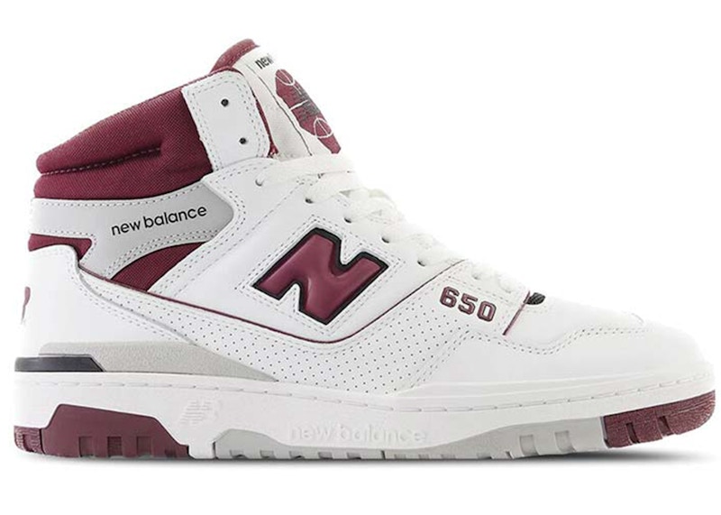 New Balance 650 White Burgundy Raincloud Men's - BB650RCH - US