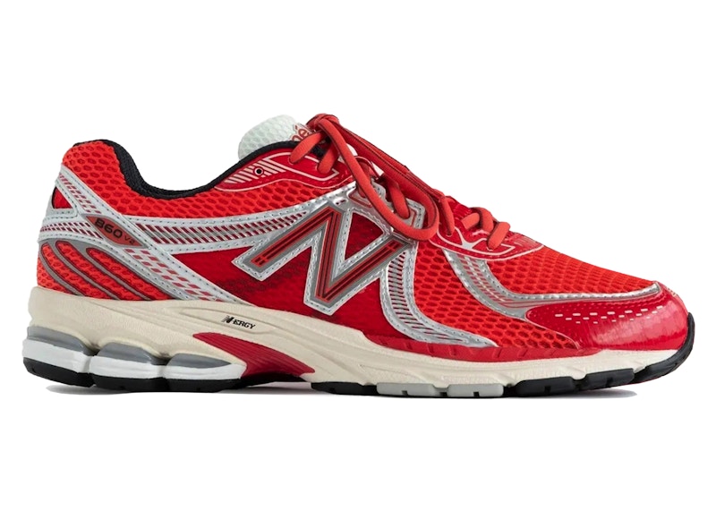 New Balance 860v2 Aimé Leon Dore Red Grey Men's Trainers - ML860DD2 - GB