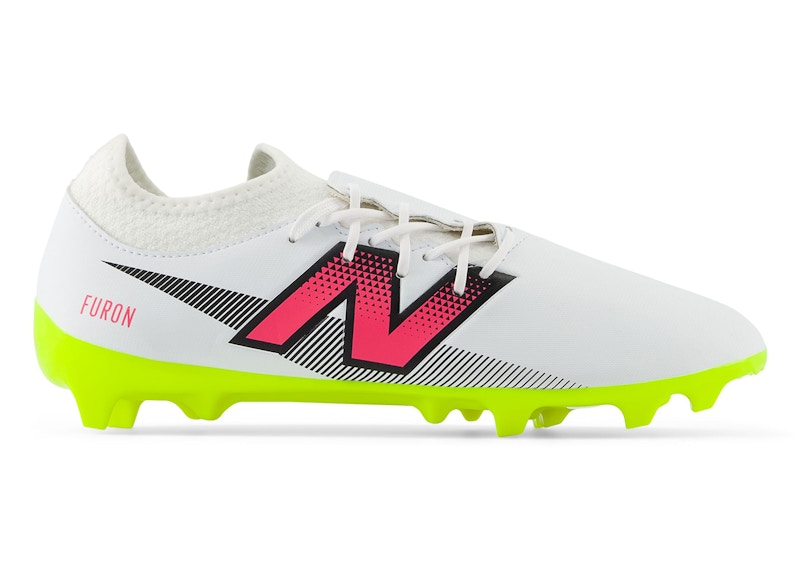 New Balance Furon Dispatch FG V7 White Hi-Lite Neon Pink Men's Trainers ...