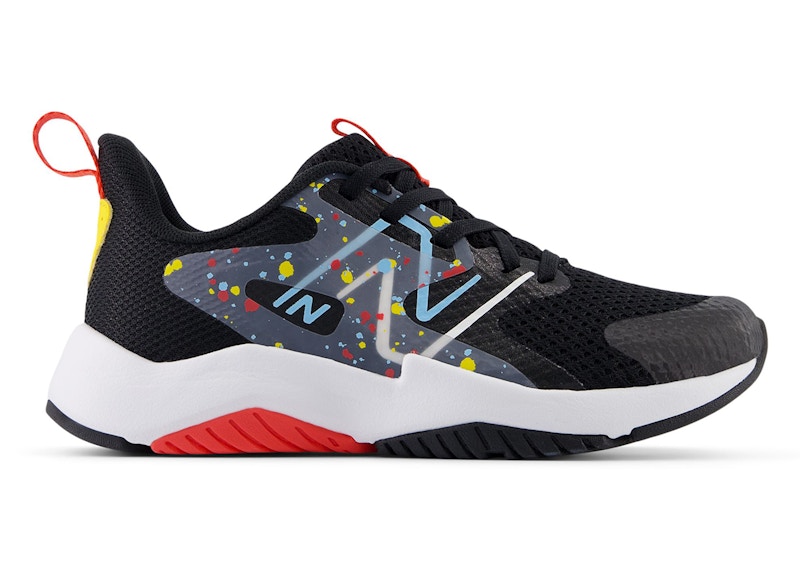 New Balance Rave Run v2 Black Blast Red Team Sky Blue (PS) - PKRAVHB2 - US