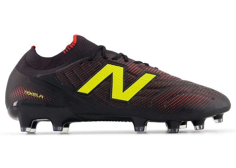 New Balance Tekela Elite Low MG v5 Black Punch Yellow Fire Cracker ...
