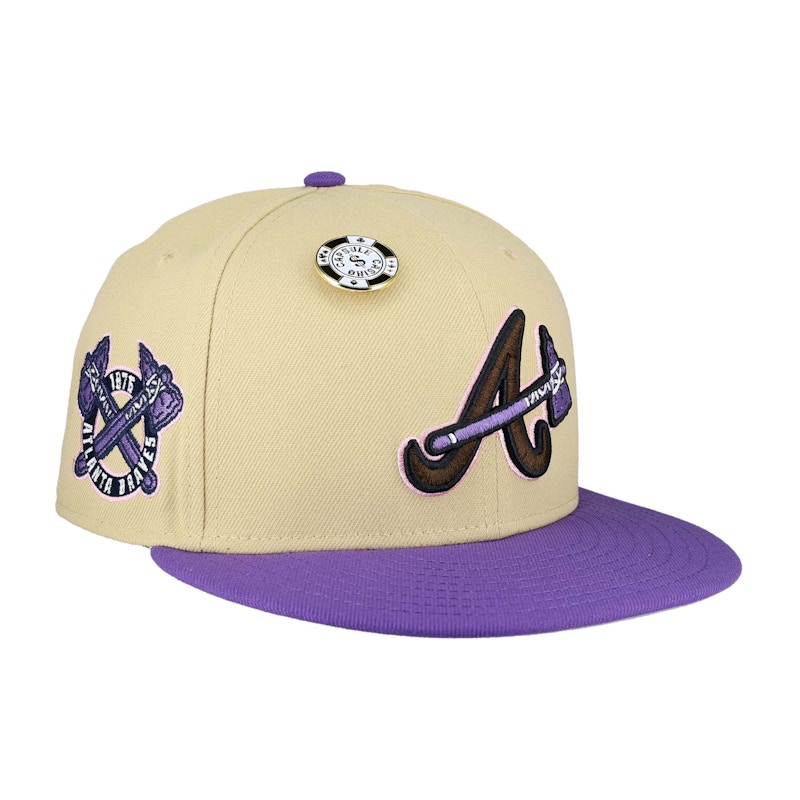 New Era Atlanta Braves Vegas Gold Collection 1876 Patch 59Fifty Fitted ...