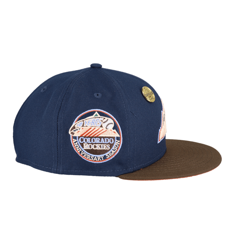 New Era Colorado Rockies Capsule Navy Nitro 10 Year Patch Fitted Hat ...