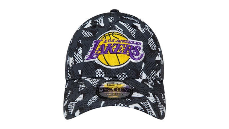 New Era Los Angeles Lakers Seasonal Print 9FORTY Cap (SS25) Black ...