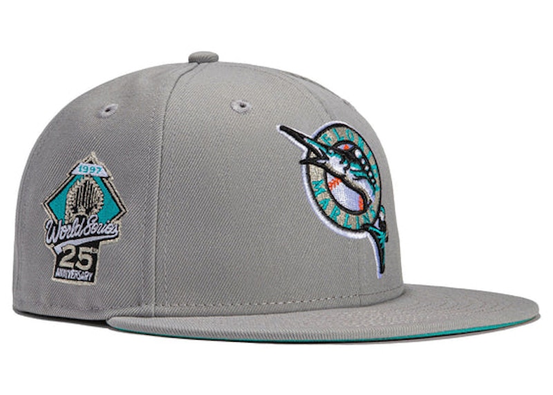 New Era x Hat Club Exclusive Grey OTC Miami Marlins 25th Anniversary ...