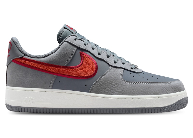 Nike Air Force 1 Low '07 LV8 Cool Grey Crimson Rust Men's - IB6842-001 - US