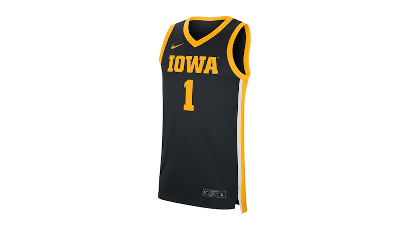 Nike College Iowa Basketball Jersey Black/University Gold Men's - SS25 - US