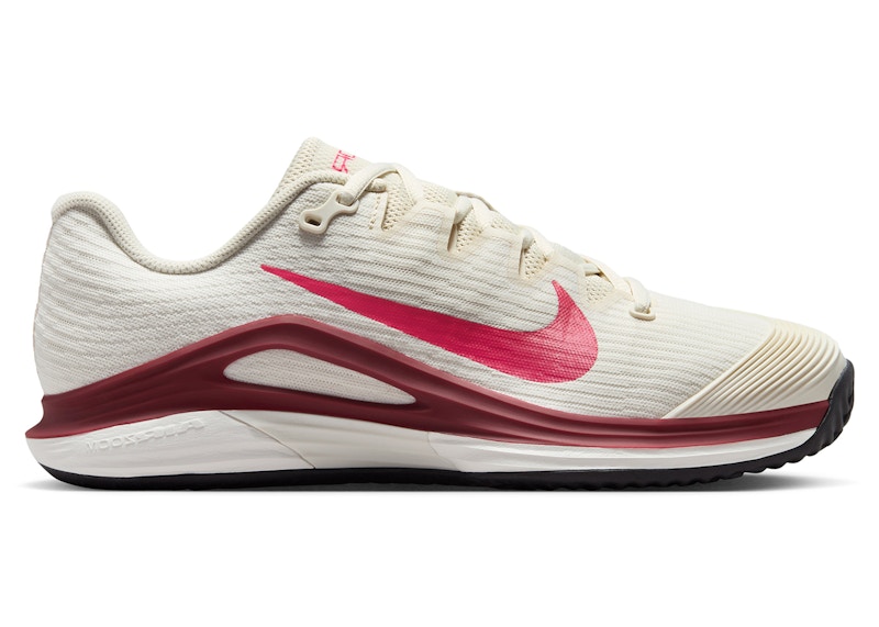 Nike Court Air Zoom Vapor 12 Clay Pale Ivory Sail Team Red Rush Pink (Women's) - HQ6027-104 - US