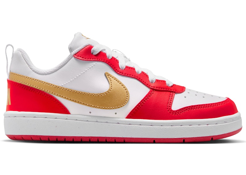Nike Court Borough Low Recraft White University Red Gold (GS) - DV5456 ...