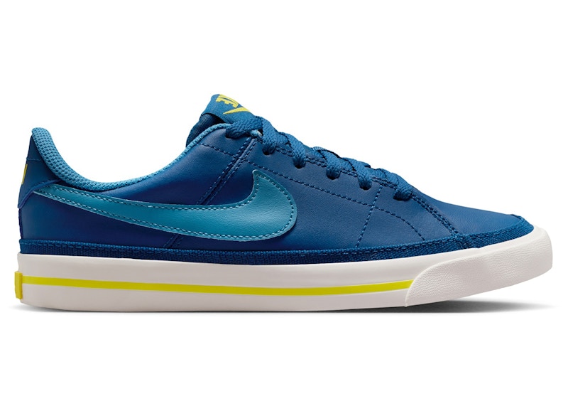 Nike Court Legacy Court Blue Sonic Yellow (GS) - DA5380-402 - US