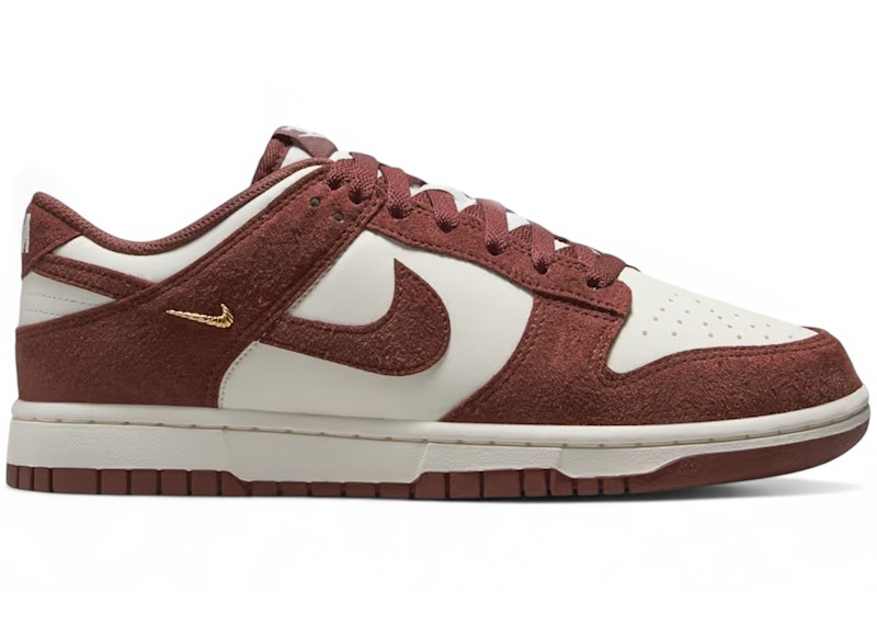 Nike Dunk Low Red Sepia Gold Mini Swoosh (Women's) - IB4417-104 - US