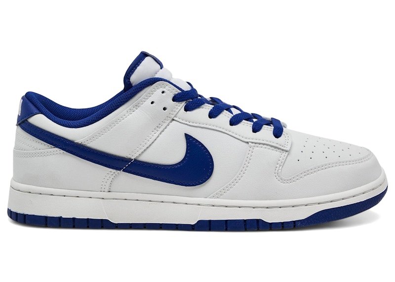 Nike Dunk Low Retro White Deep Royal Blue Men's - HF5441-117 - US