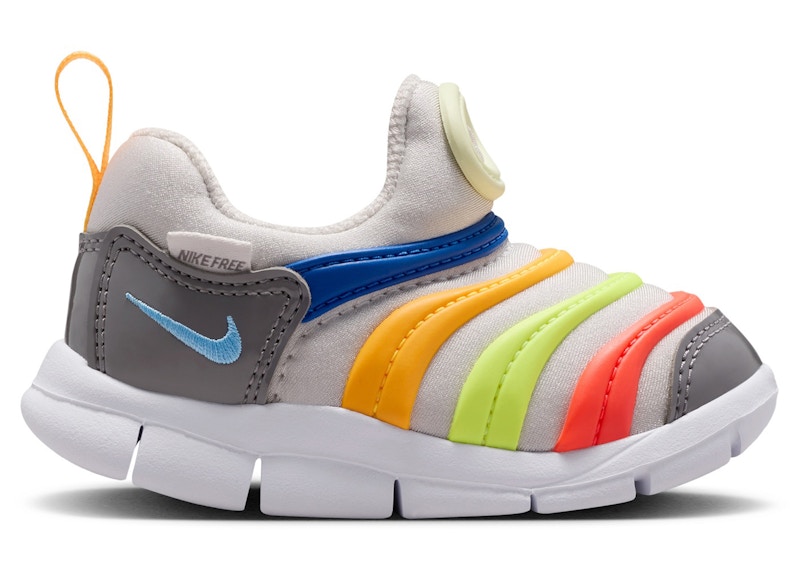 Nike Dynamo Free Vast Grey Bright Crimson University Blue (TD) - 343938 ...