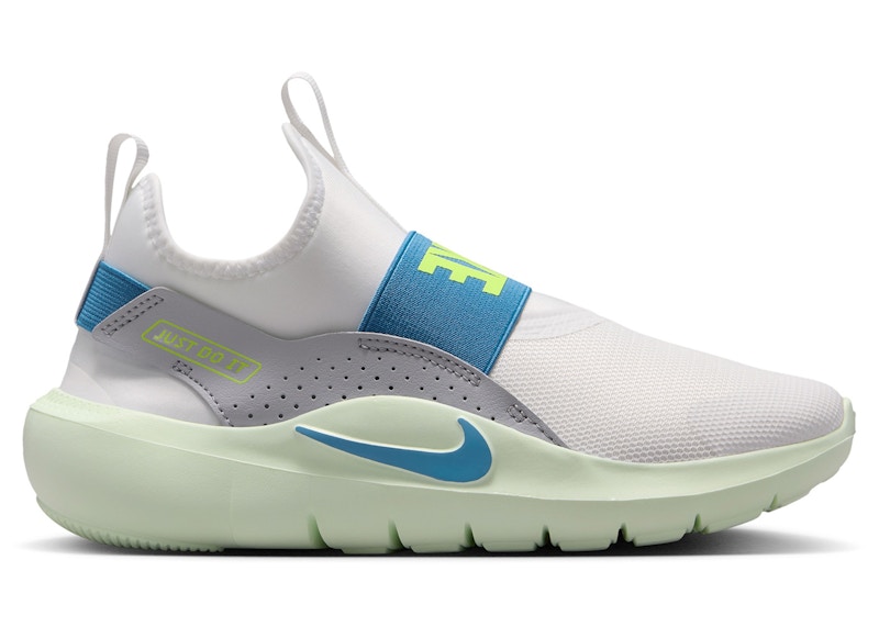 Nike Flex Runner 4 White Grey Volt Tint Dutch Blue (GS) - IF2893-103 - US
