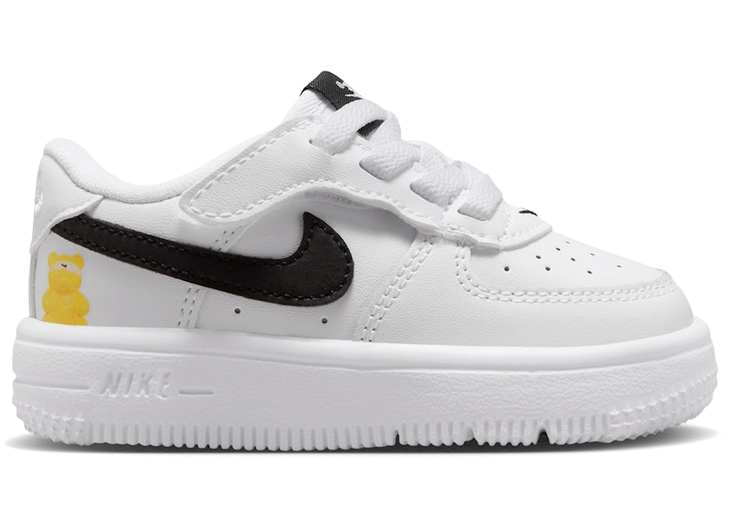 Nike Force 1 Low EasyOn White Black Yellow Bear (TD) - IR3988-121 - US