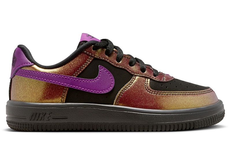 Nike Force 1 Low LV8 4 Black Bold Berry (PS) - IQ2734-001 - US