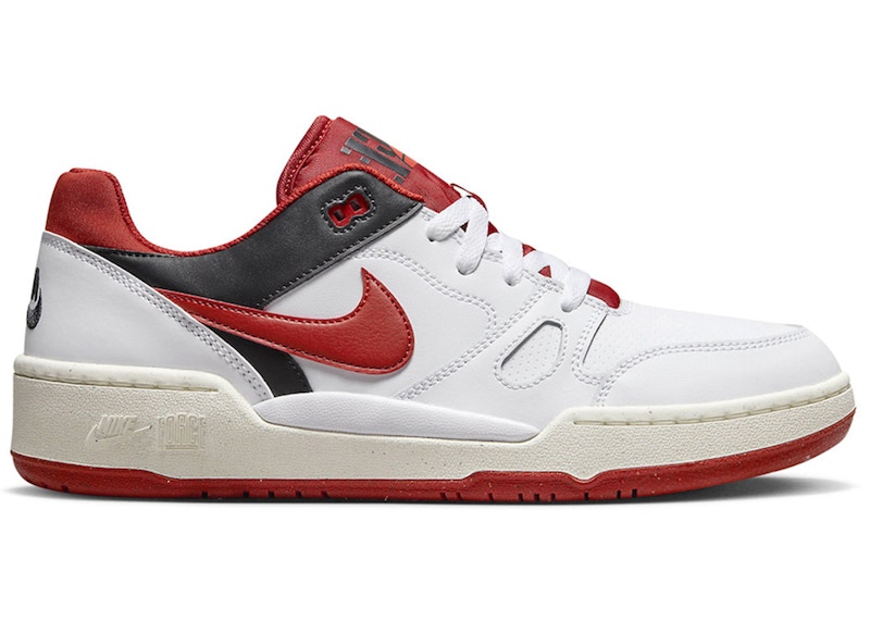 Nike Full Force Low White Red Black Men's - FB1362-102 - US