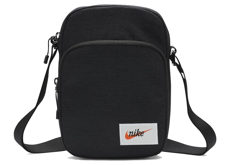 Nike Heritage Small Items Bag (4L) Black/Black/Orange Blaze - US