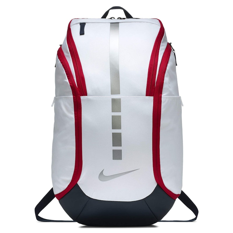 Nike Hoops Elite Hoops Pro Basketball Backpack White/Obsidian/Metallic ...
