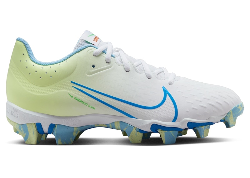 Nike Hyperdiamond 4 Keystone White Aquarius Blue Barely Volt Photo Blue ...