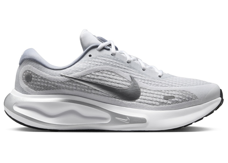 Nike Journey Run White Black Ashen Slate Metallic Silver Men's - FN0228 ...