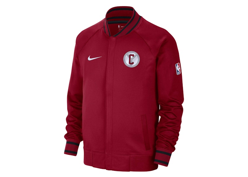 Nike NBA Chicago Bulls Showtime City Edition Dri-Fit Jacket Dark Red ...