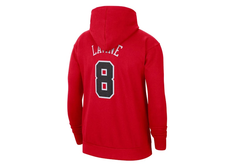 Nike NBA Chicago Bulls Zach Lavine Essential Fleece Pullover Loose Fit ...