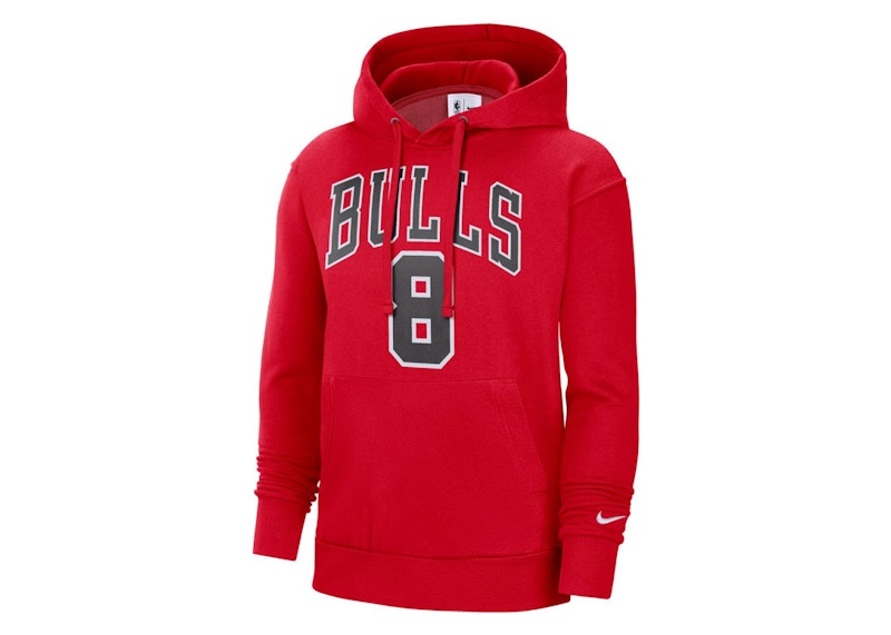 Nike NBA Chicago Bulls Zach Lavine Essential Fleece Pullover Loose Fit ...