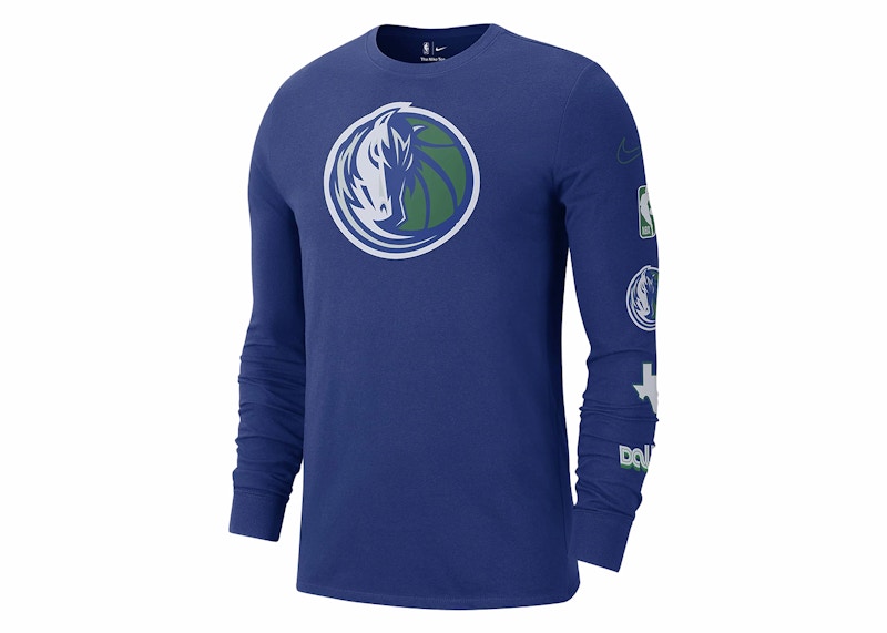 Nike NBA Dallas Mavericks City Edition L/S T-shirt Blue Men's - SS24 - GB