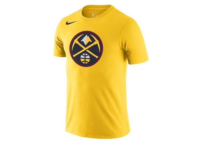 Nike NBA Denver Nuggets Logo Dri-Fit T-shirt Yellow/Black Men's - US