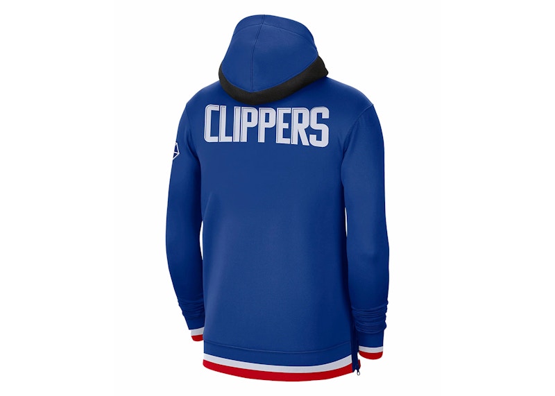 Nike NBA Los Angeles Clippers Showtime Dri-Fit Full-Zip Hoodie Blue Men ...