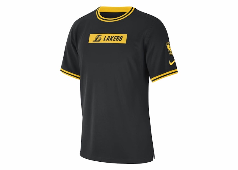 Nike NBA Los Angeles Lakers Courtside Dri-Fit T-shirt Black Men's ...