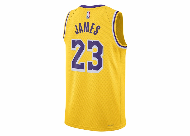 Nike NBA Los Angeles Lakers Icon Edition LeBron James 2022/23 Jersey ...