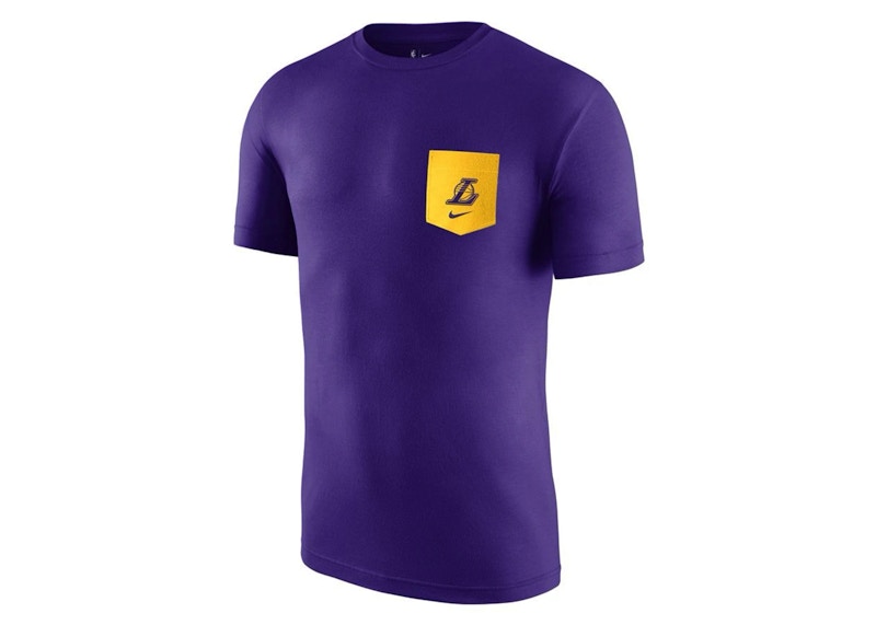 Nike NBA Los Angeles Lakers Pocket Logo T-shirt Purple Men's - US