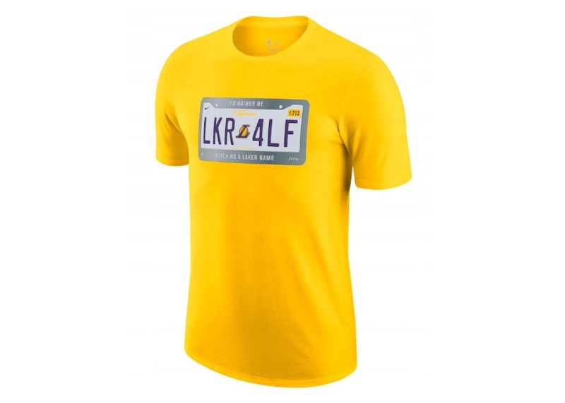 Nike NBA Los Angeles Lakers Team S/S T-shirt Yellow Men's - SS24 - US
