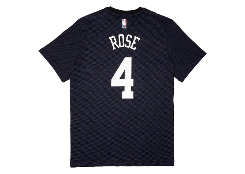 Nike NBA New York Knicks Derrick Rose T-shirt Black/White/Blue Men's ...