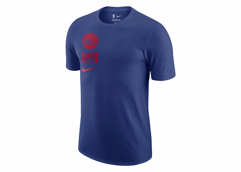Nike NBA Philadelphia 76ers T-shirt Blue/Red Men's - SS24 - US
