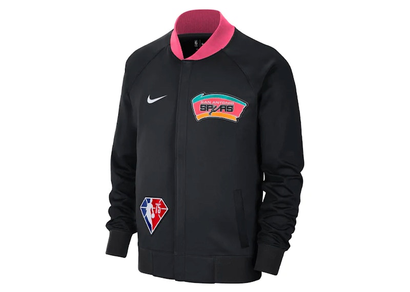 Nike NBA San Antonio Spurs Showtime City Edition Dri-Fit Jacket Black ...