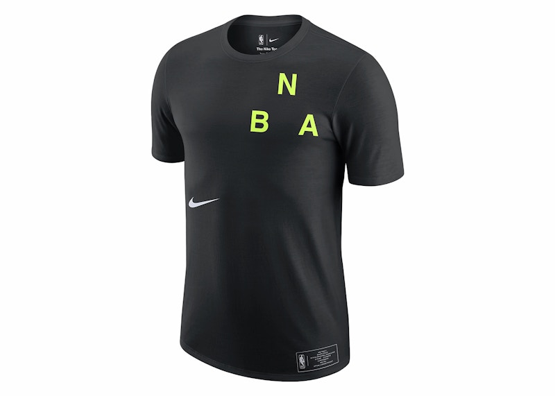 Nike NBA Team 31 Essential T-shirt Black/White/Lime Men's - SS24 - US