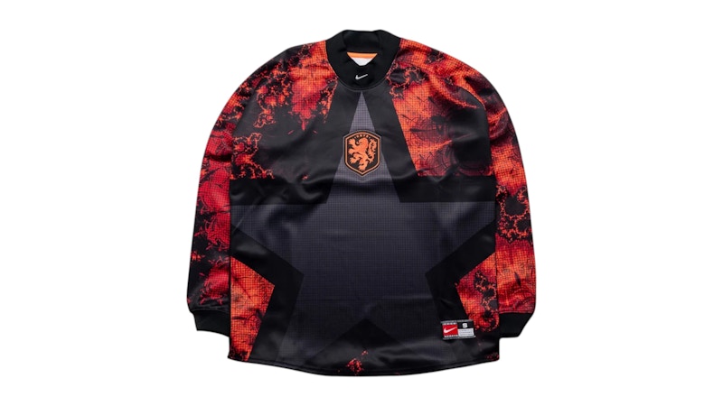 Nike Netherlands Authentic Goalkeeper Jersey Black/Hyper Crimson Men's ...
