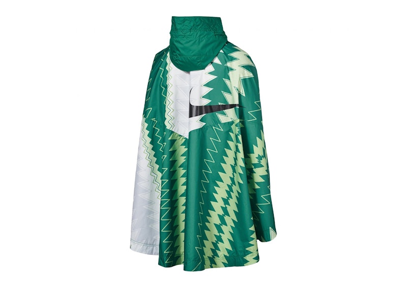 Nike Nigeria Half Zipped Woven Poncho Pine Green/Sub Lime/Pure Platinum ...
