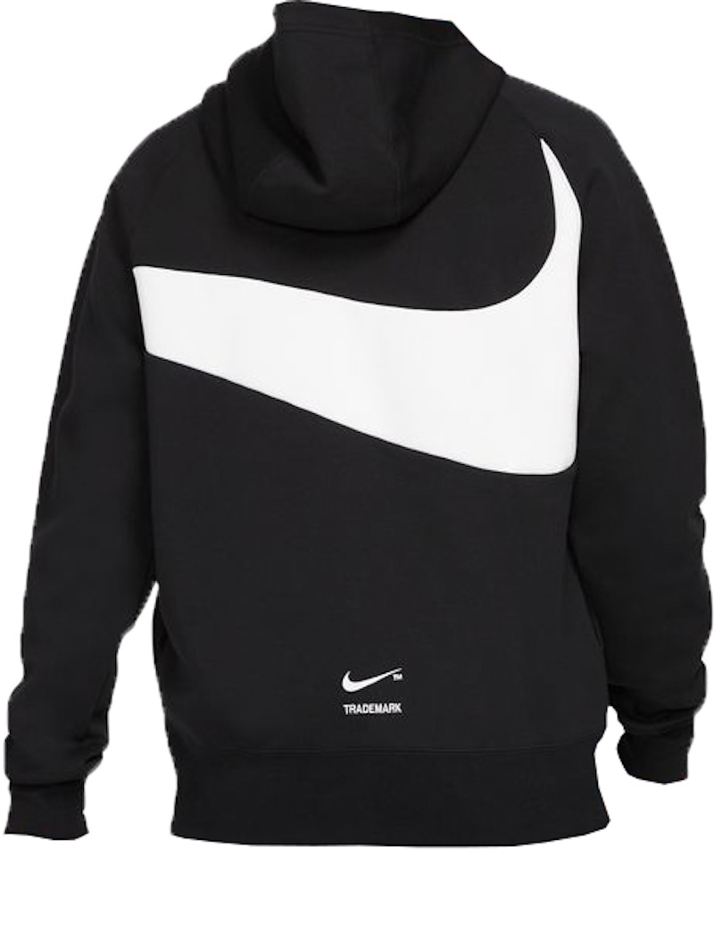 Nike Sportswear Swoosh Tech Fleece Hoodie Black/White Men's - US