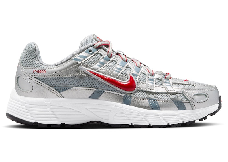 Nike P-6000 Metallic Silver Gym Red (GS) - HV5064-016 - US