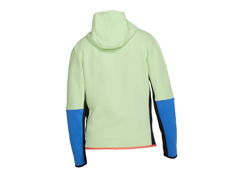 Nike Sportswear Tech Fleece Full-Zip Hoodie Lime Ice/Black/Signal Blue ...
