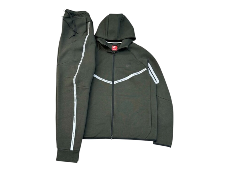 Nike Tech Fleece Reflective Accent Tracksuit Sequoia/Black Men's - US