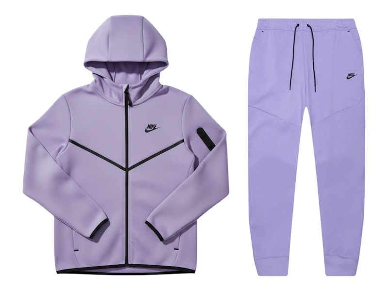 Nike Tech Fleece Windrunner Full Zip Hoodie & Jogger Set Hydrangeas ...